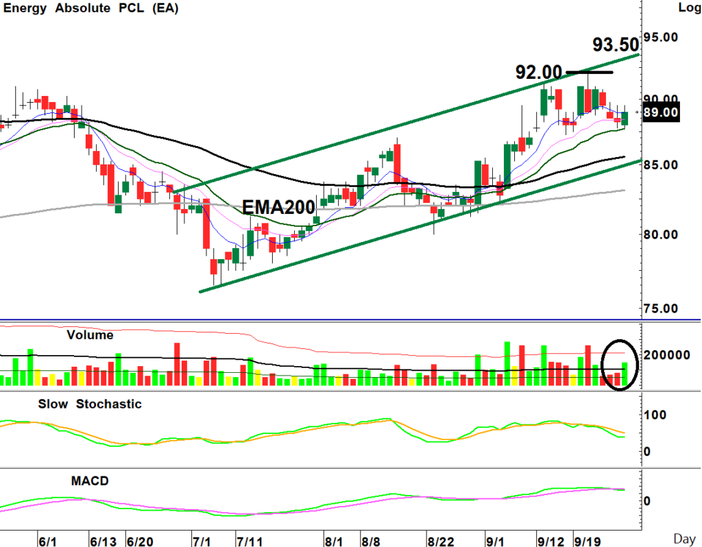 Trade Code : หุ้นแนะนำประจำวันที่ 29 กันยายน 2565 : Buy > EA, PTG, ERW